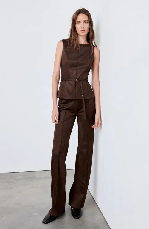 Mango Seamed Knit Trousers
