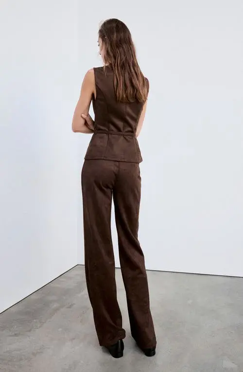 Mango Seamed Knit Trousers