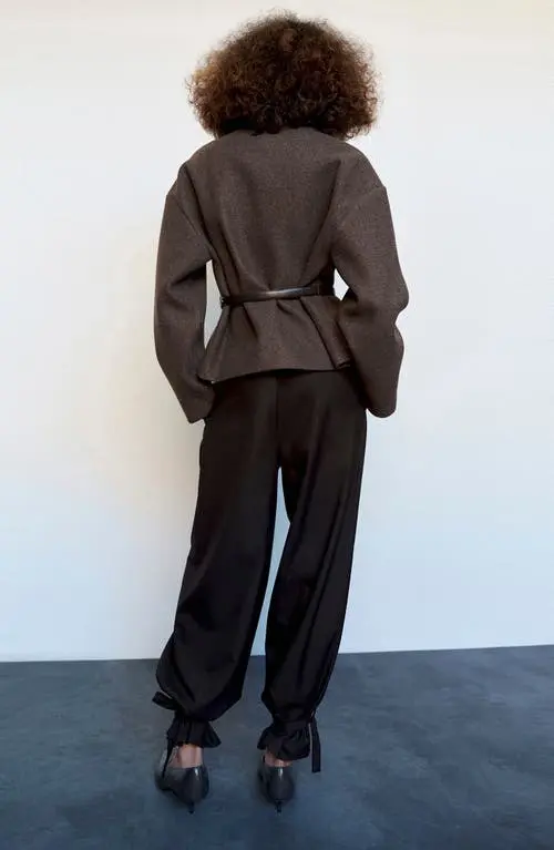 Mango Bow Detail Baggy Pants