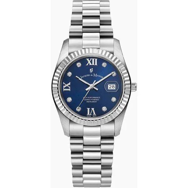 JACQUES DU MANOIR Inspiration Roman Ii34 Mm, Dial - Blue