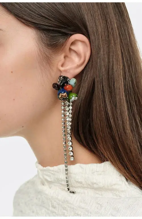 Bimba Y Lola Tulip Stone Crystal Earrings