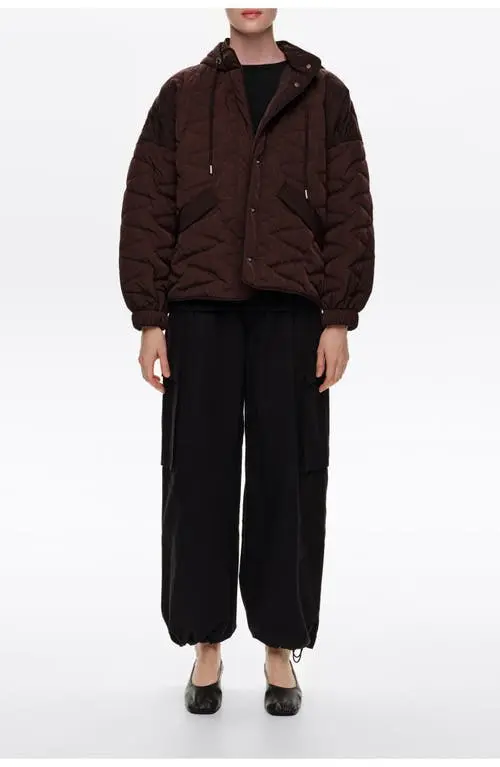 Bimba Y Lola Short Padded A-line Trench - Chocolate