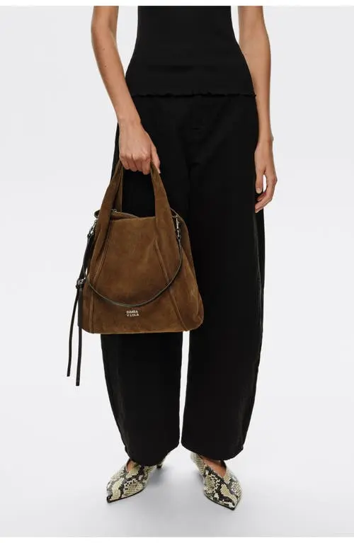 Bimba Y Lola Medium Sized Suede Paper Bag