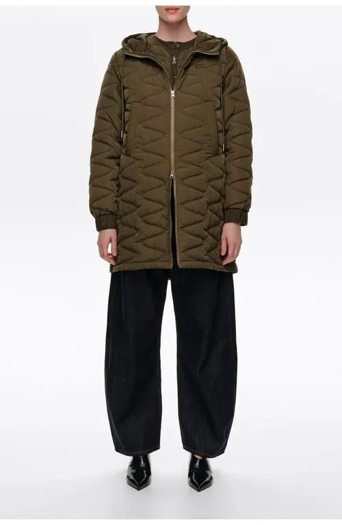 Bimba Y Lola Mid-length Puffer Jacket - Khaki