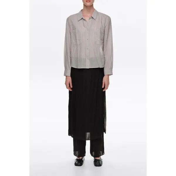 Bimba Y Lola Straight-cut Cotton Blend Shirt