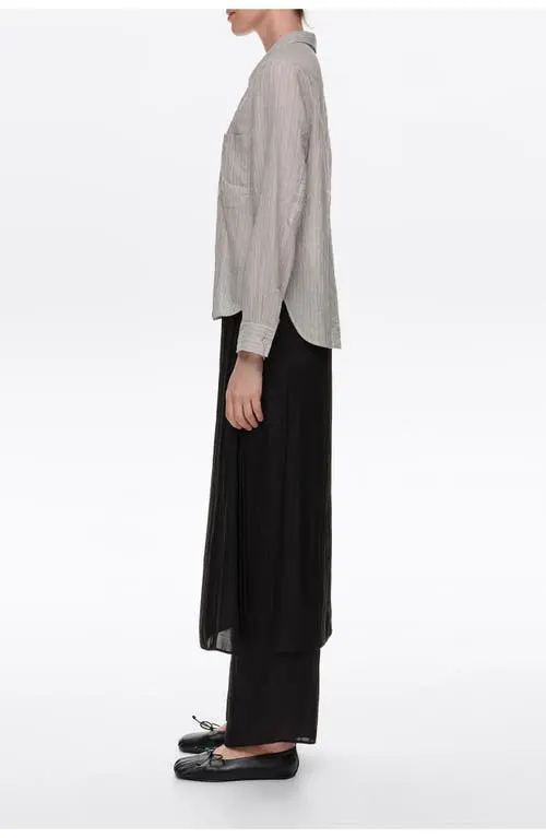 Bimba Y Lola Straight-cut Cotton Blend Shirt