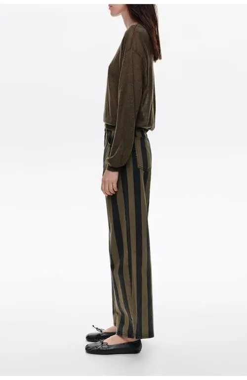 Bimba Y Lola Striped Denim Barrel Trousers