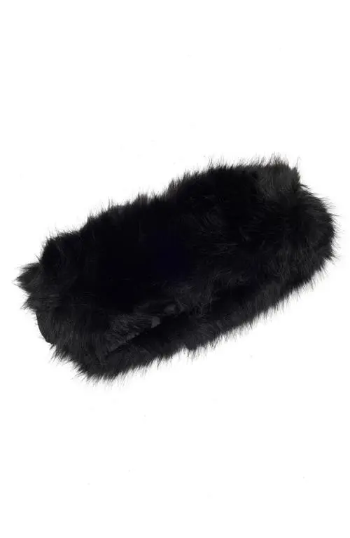 Treasure & Bond Faux Fur Headband - Black