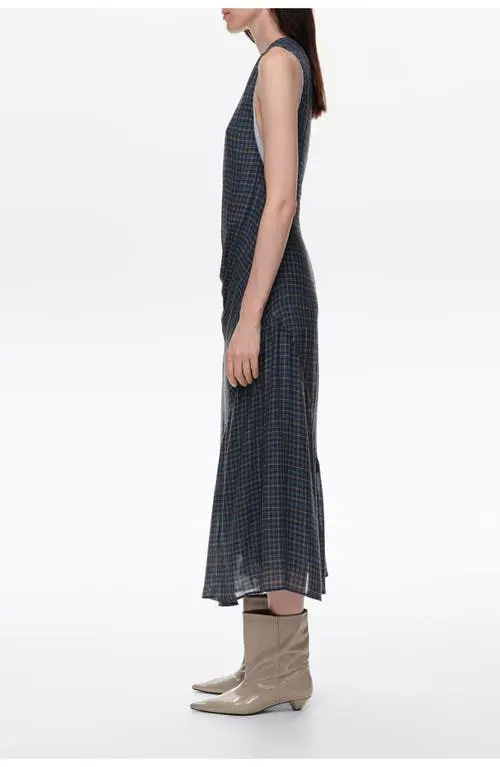 Bimba Y Lola Checked Layered Midi Dress