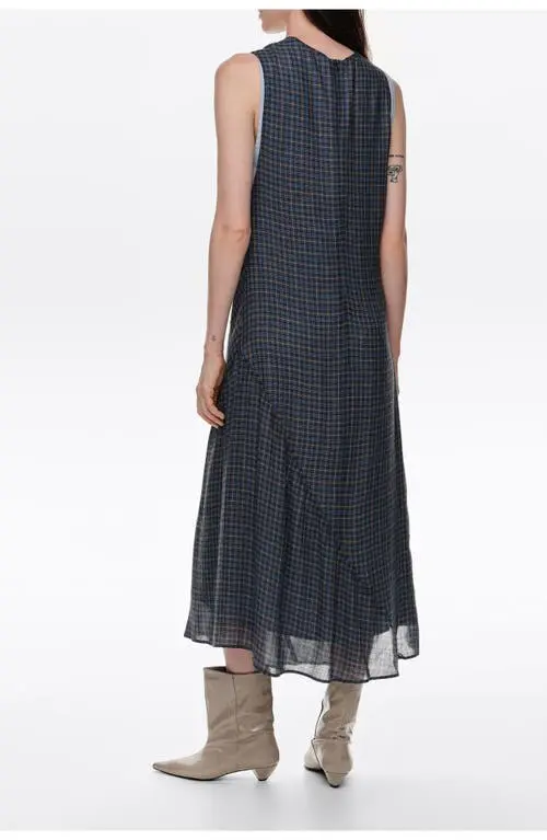 Bimba Y Lola Checked Layered Midi Dress