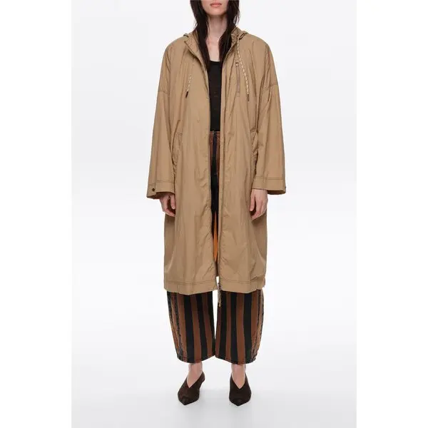 Bimba Y Lola A-line Trench Coat - Camel