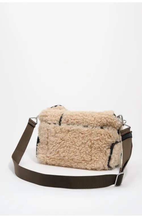Bimba Y Lola Large Fur Flap Pocket Bag