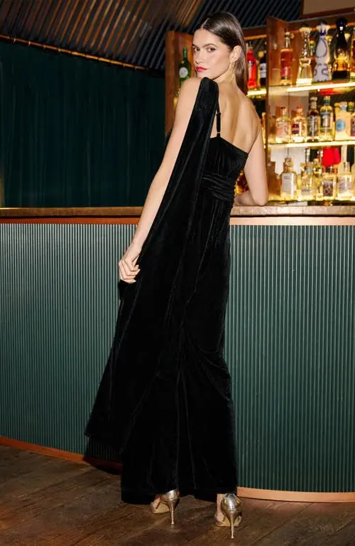 YUMI One Shoulder Scarf Neck Jumpsuit