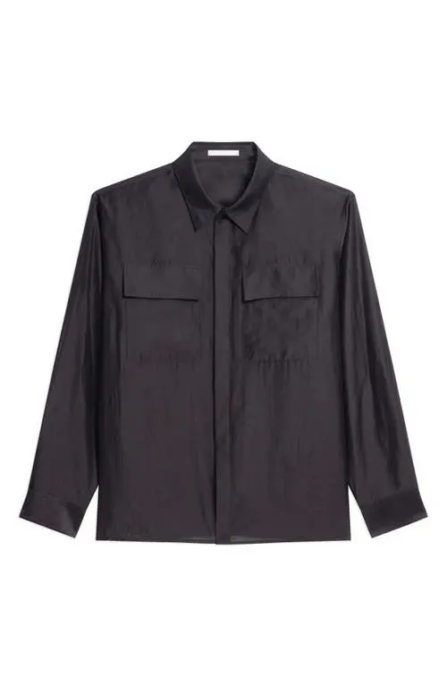 Helmut Lang Sheer Cargo Button Up Shirt