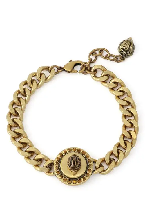 Kurt Geiger Mansion Eagle Chain Flex Bracelet - Brass