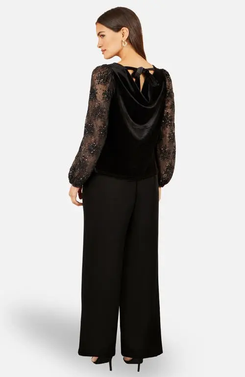 YUMI Tie Neck Evening Blouse