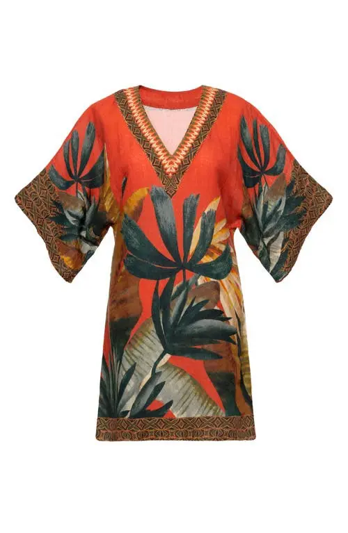 Miraclesuit Tropicale Sole Linen Cover-up Tunic