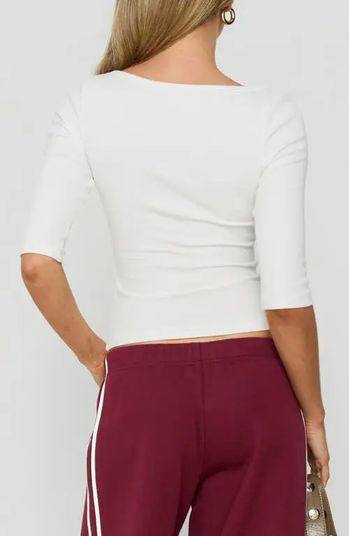 Princess Polly Baseline Rib V-neck Tee