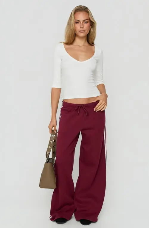Princess Polly Baseline Rib V-neck Tee