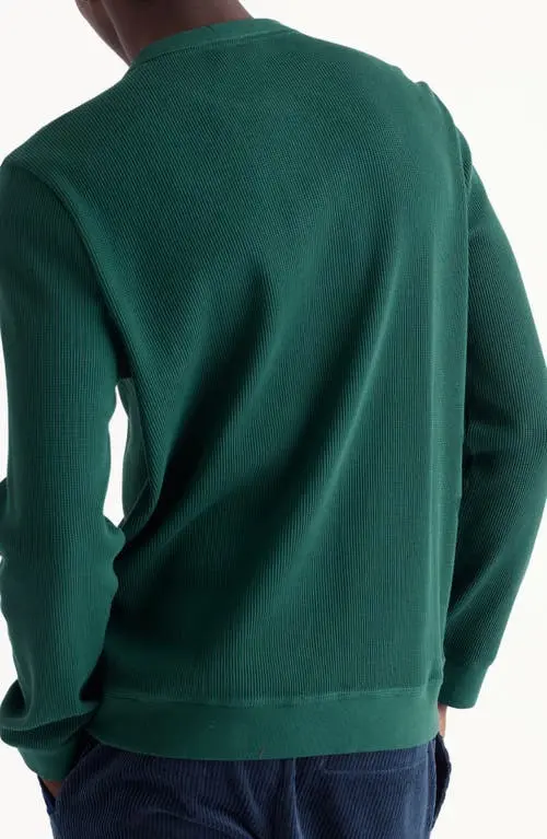 SEASALT CORNWALL Brigantine Long Sleeve Waffle Henley T-shirt