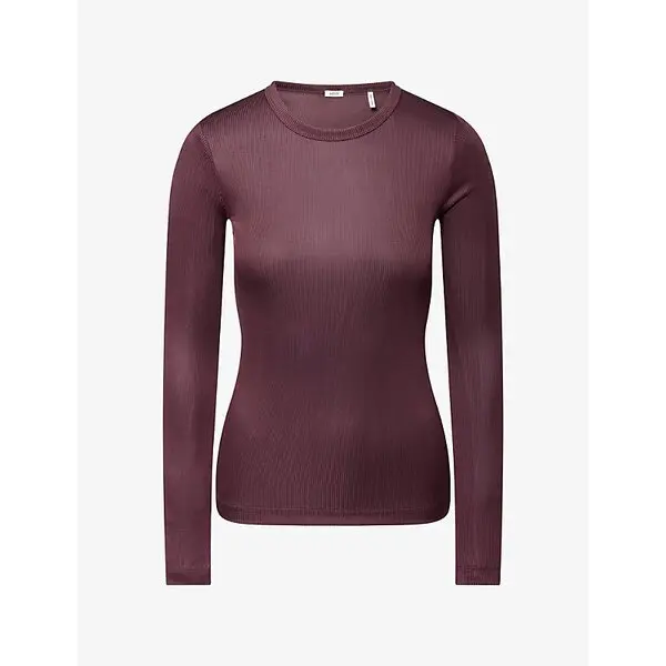AGOLDE Delphi Slim Ribbed Jersey Top