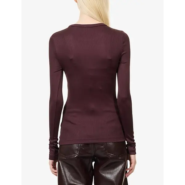 AGOLDE Delphi Slim Ribbed Jersey Top