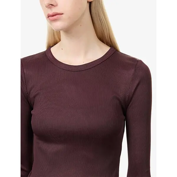AGOLDE Delphi Slim Ribbed Jersey Top