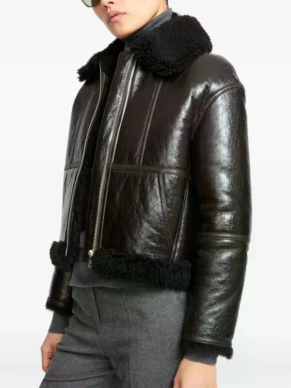 YVES SALOMON Varnished Shearling Jacket