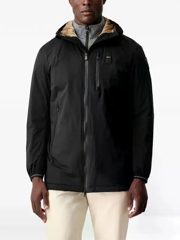 BLAUER. Logo-patch Hooded Jacket