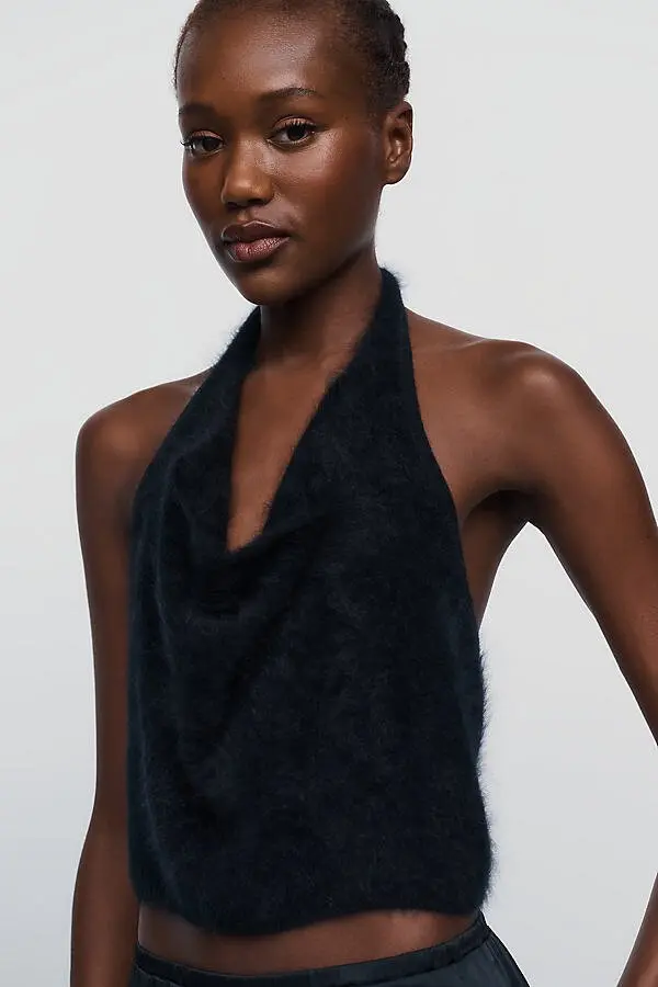 Anthropologie 100% Brushed Cashmere Tank Top - Black