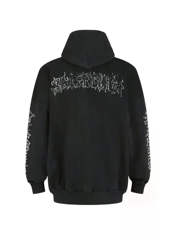 Balenciaga Logo-detail Hoodie - Black