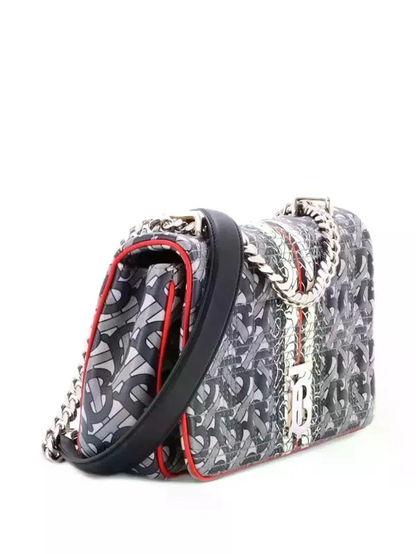 Burberry Lola Quilted Printed Leather Small Shoulder Bag - Black