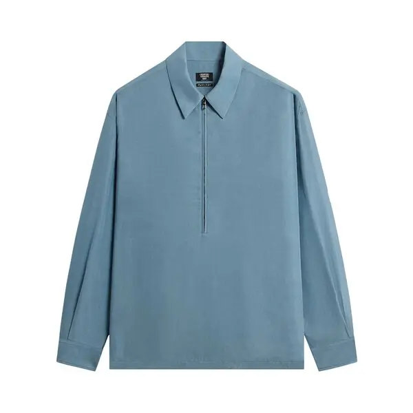 Kith Giorgio Armani & Quarter-zip Shirt 'flint Stone