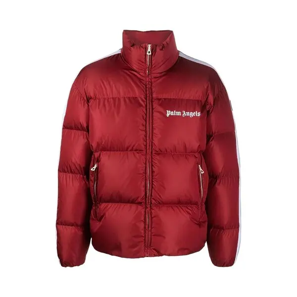 Palm Angels Classic Track Down Jacket /white - Red