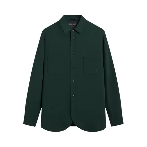 Kith Giorgio Armani & Ivy Wool Crepe Shirt 'stadium