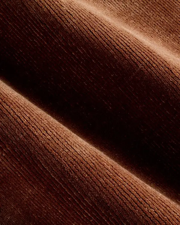 Quince Mercer Ribbed Hand-loomed Wool Rug - Dark Chestnut