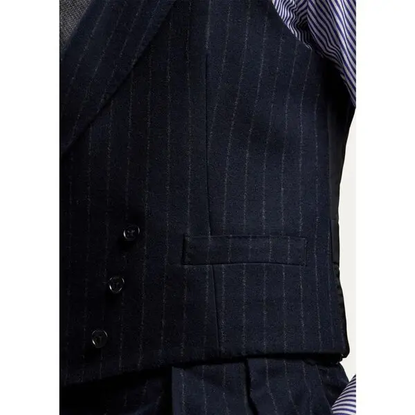 Ralph Lauren Purple Label Hand-tailored Chalk-stripe Vest