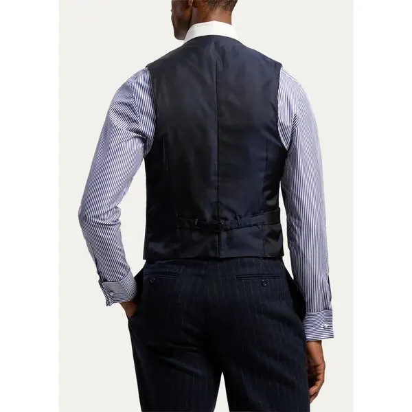 Ralph Lauren Purple Label Hand-tailored Chalk-stripe Vest