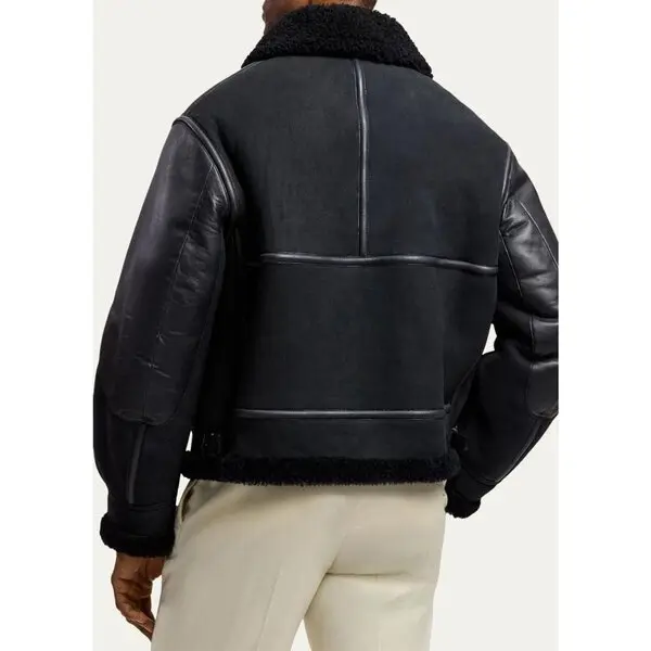 Ralph Lauren Purple Label Lutton Shearling Aviator Jacket - Multicolor