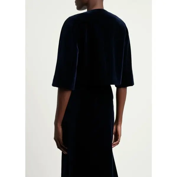 Erdem Embellished Velvet Elbow-sleeve Bolero Jacket
