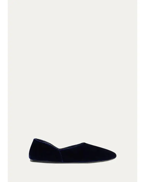 Khaite Velvet Mary Janes - Midnight