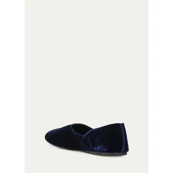 Khaite Velvet Mary Janes - Midnight