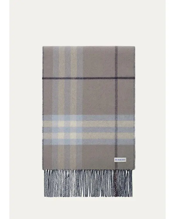 Burberry Contrast Check Cashmere Scarf