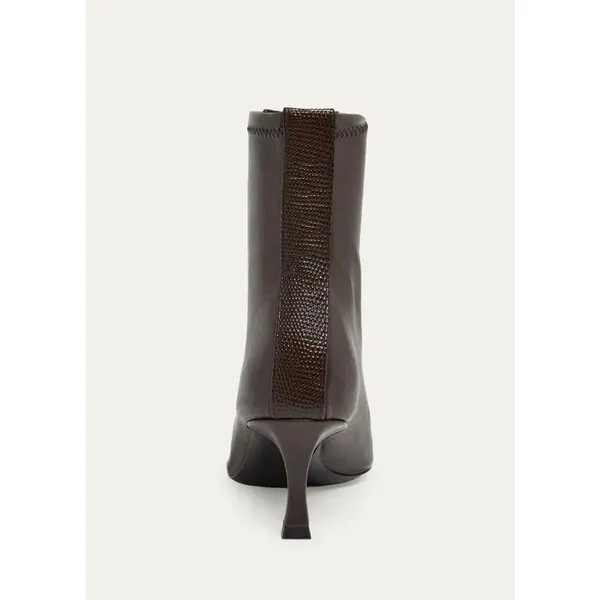 Proenza Schouler 60mm Trap Stretch Leather Ankle Boots - Umber