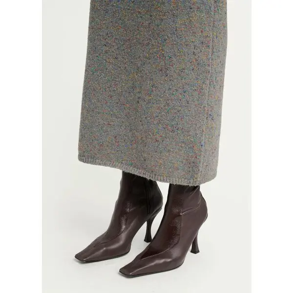 Proenza Schouler 60mm Trap Stretch Leather Ankle Boots - Umber