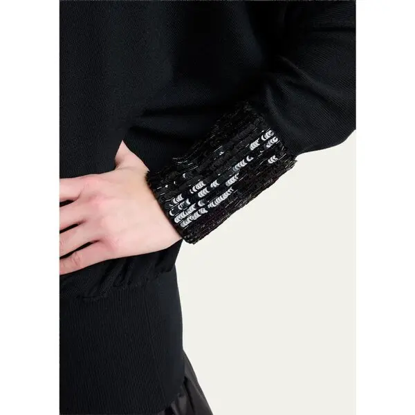 Valentino Garavani Turtleneck Sequined Balloon Sweater