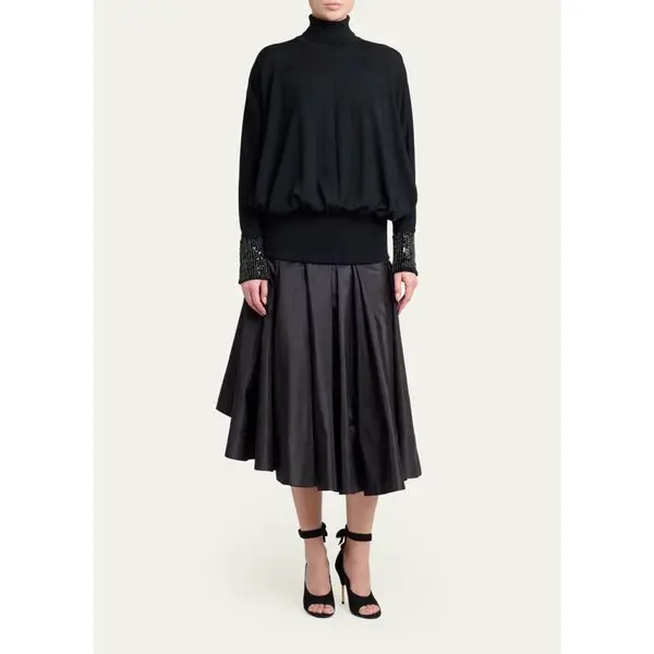 Valentino Garavani Turtleneck Sequined Balloon Sweater
