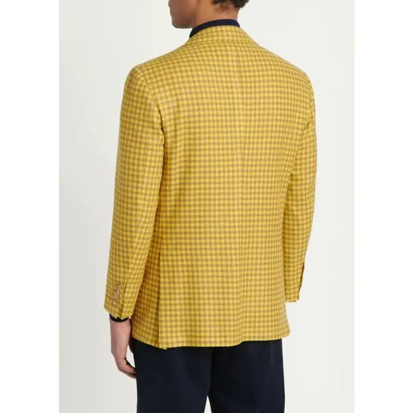 Kiton Cashmere Check Two-button Sport Coat