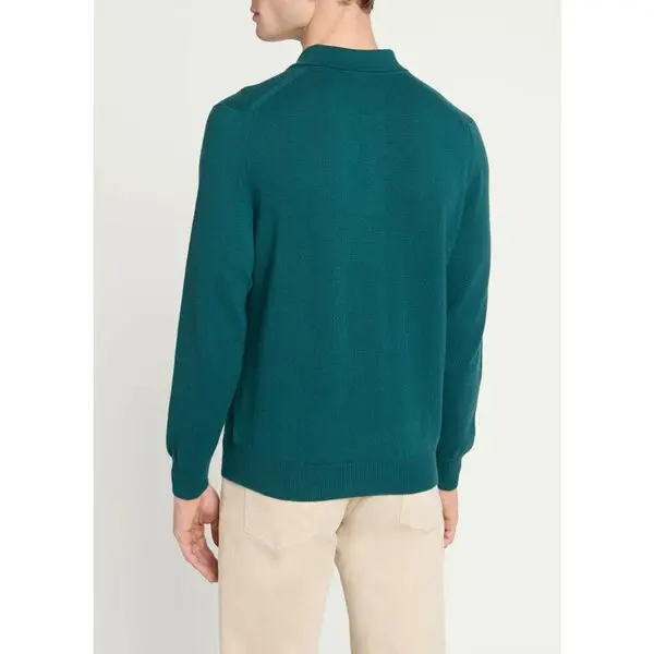 Kiton Cashmere Long-sleeve Knit Polo Shirt