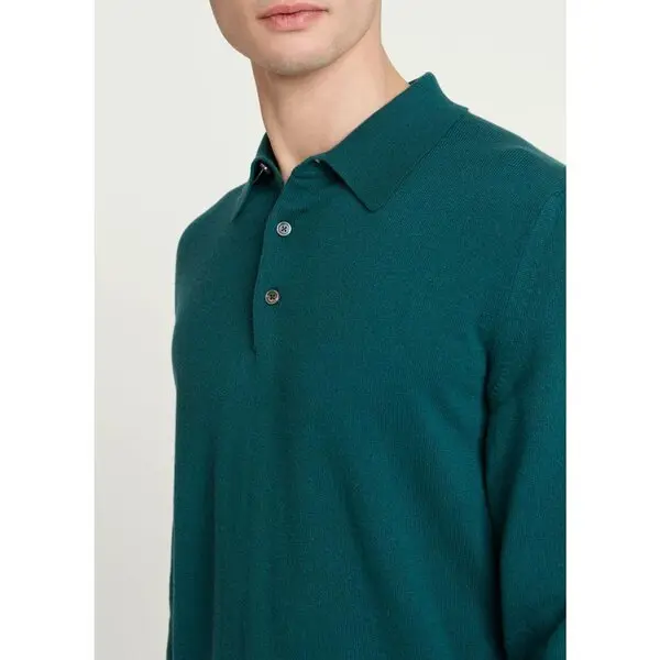 Kiton Cashmere Long-sleeve Knit Polo Shirt